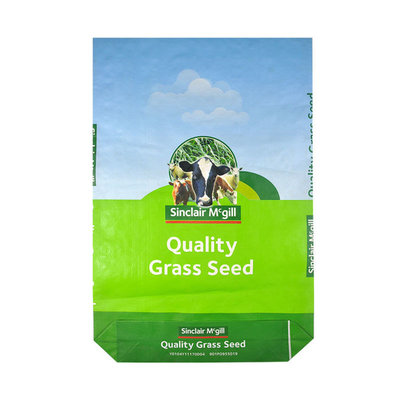 Square Bottom PP Woven Sack Bags Gravure Printing For Grass Seed Feed
