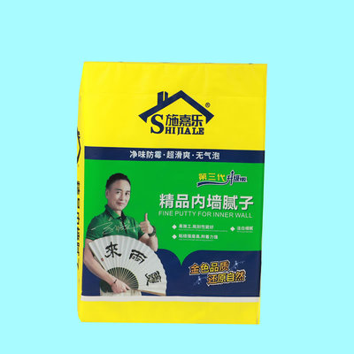 25kg 50kg  BOPP Block Bottom Valve Bag , Cement Packing Bags Eco Friendly