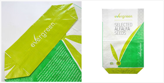 Light Weight PP Woven Sack Bags Anti Slip Square Bottom Customized Printing