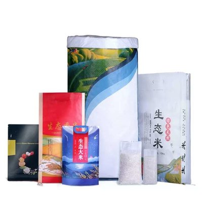 New Style Rice woven polypropylene sacks bag with handle ,cutomized 1-10kg rice bag
