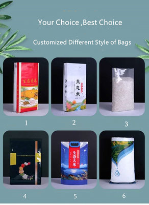 New Style Rice woven polypropylene sacks bag with handle ,cutomized 1-10kg rice bag