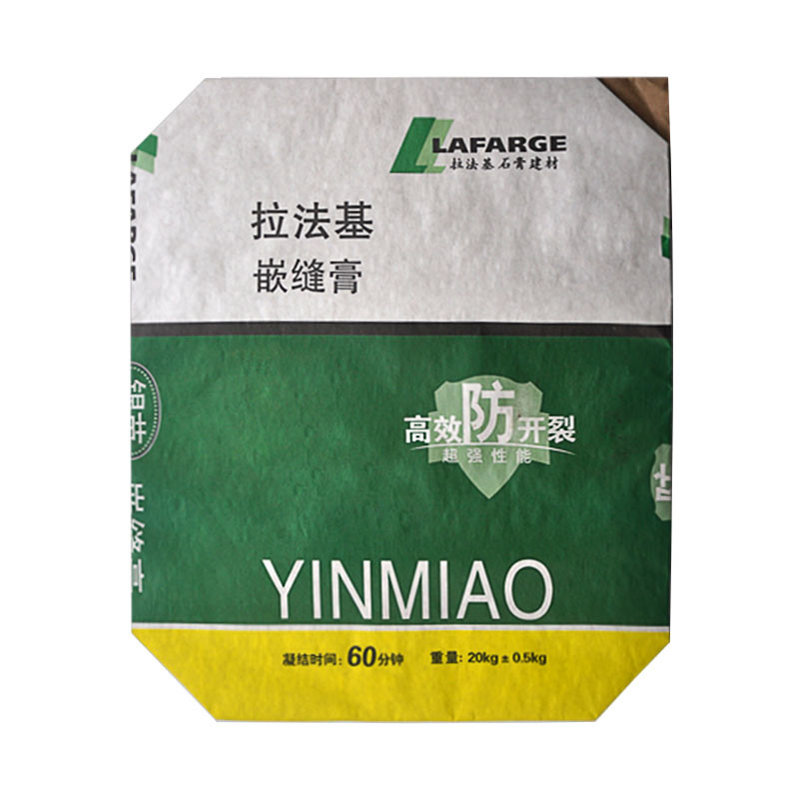 Building Materials Packaging Kraft Paper Valve Bag 20kg Moisture Proof Waterproof