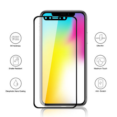 99% Transparency Smartphone Glass Screen Protector IPhone X 0.3mm Thickness