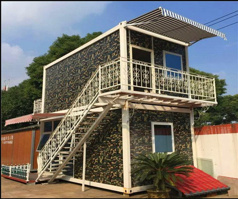 Ayuna la casa prefabricada de la casa del envase de la estructura, casa prefabricada a dos caras del contenedor para el dormitorio vivo de la oficina