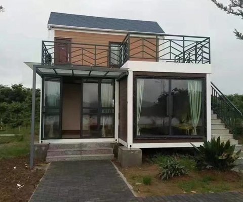 Casa prefabricada de acero de la casa del envase, contenedores modulares móviles para la casa de la caja de centinela