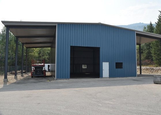 Small Storage Prefab Steel Structure Building Warehouse With Two Cantilever Shed