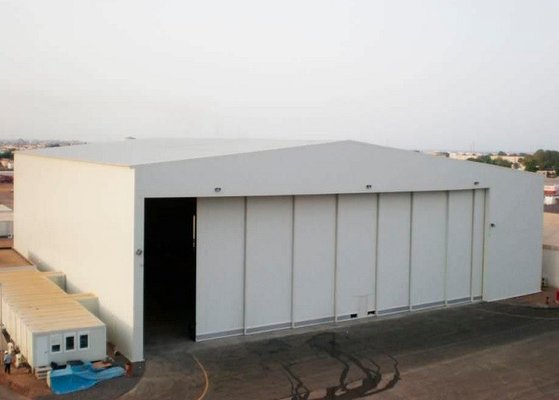 Prefab Welding Gable Symmetrical Steel Structure Hangar
