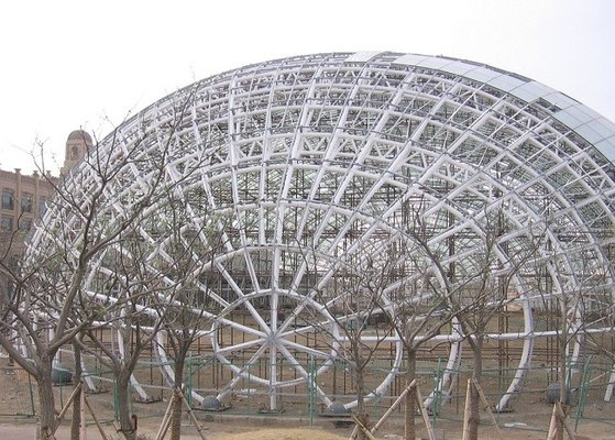 Pre Built Commercial Steel Frame Buildings Golf Club Construction With Curtain Wall