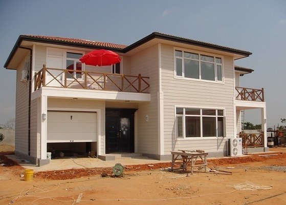Galvanized Ready Made Steel Structure Villa , Two Story Prefabricated Luxury Villas
