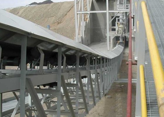 Mining Industry Belt Conveyor Structure / Prefabricated Steel Structures Anti Seismic