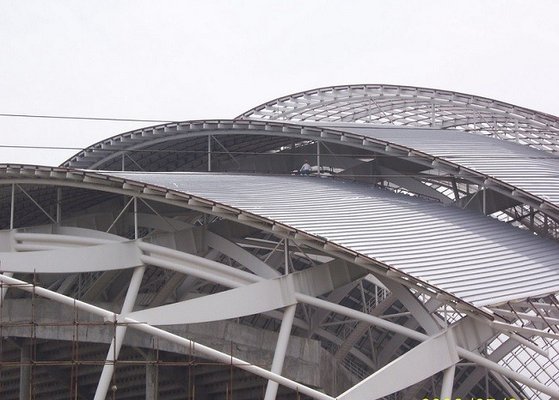 Prefabricated Steel Pipe Trusses Structure Roofing Gymnasium Building Anti Seismic
