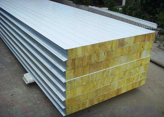 Professional Prefabricated Building Components Rrockwool Sandwich Panel
