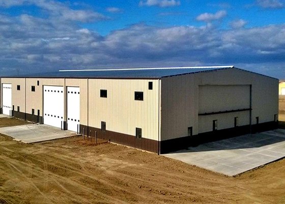 Long Lifespan Fireproof Steel Warehouse Construction With Auto Roller Shutter Door