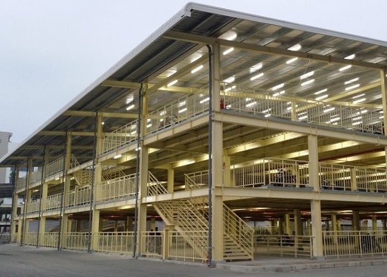 Hot Rolled Steel Frame Commercial Building Q235B / Q355B Parking Building Shed