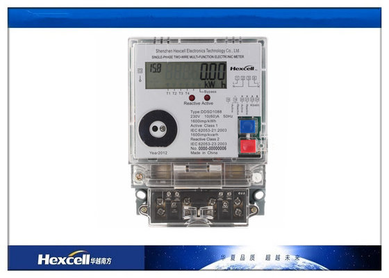 Single Phase Electronic Energy Meter , Static Multifunction Energy Meter