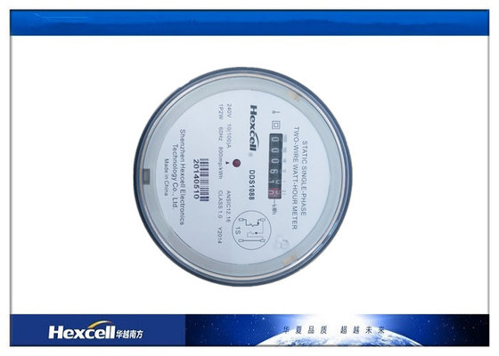 1P2W Single Phase Energy Meter Round / Socket type PLC Communication