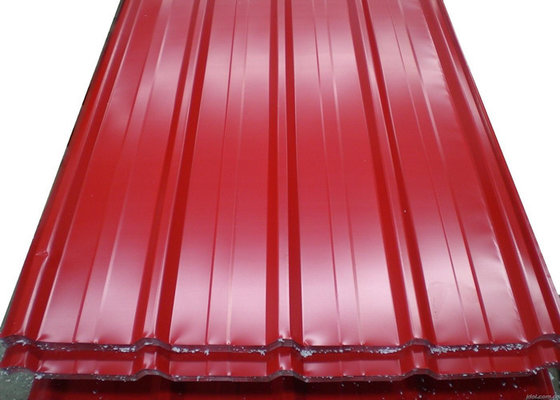Colorful Corrugated Galvanized Steel Roofing Sheets For Household / Office Buildings