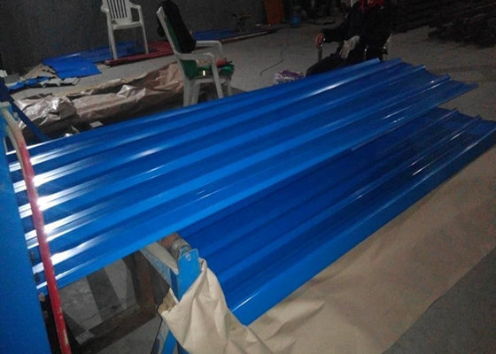 Corrugated Color Steel Roof Tile , Hot Dipped Galvanzied Steel Plate ASTM JIS