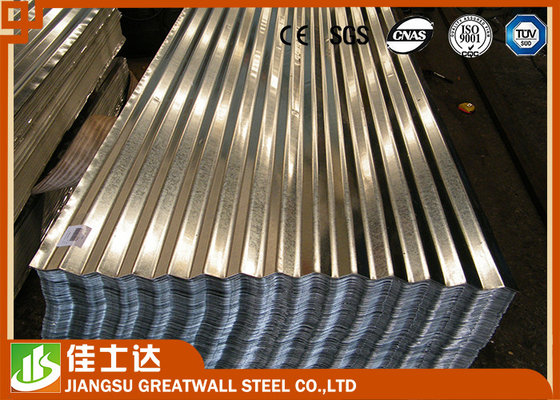 0.3-1.2mm Z30-180g Corrugated Steel Sheets , Dx51d Zinc Roofing Tile