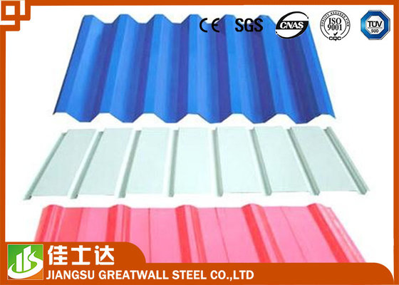 Zinc Aluminized Ppgl / Ppgi Color Steel Roof Tile Steel Roofing Sheets Construction Use