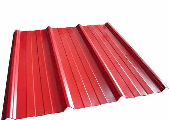 Colour Coated Corrugated Roofing Sheets / Pre - Painted Galvanized Steel Sheet