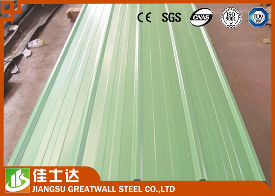 SGCH SGS Small Wave Corrugated Roofing Sheets For Wall , Sea Blue / White / Red
