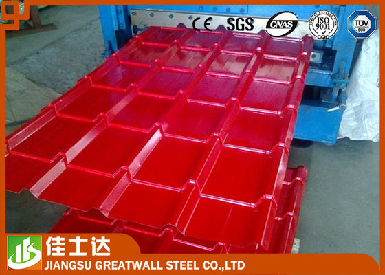 1000mm Width Prepainted Metal Roofing Panels Steel Roofing Sheets Fire - Retardant