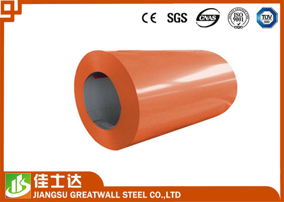 Red Pre-Painted Galvanized Steel Coils / PPGI Color Coated Steel Coil