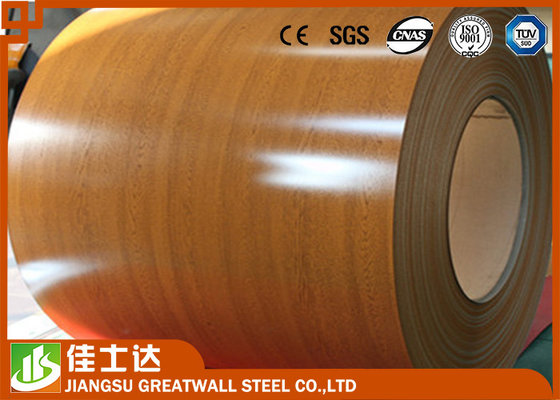 Ral 0.34mm Wooden Color Coated Aluzinc Galvalume Zincalume Steel Coil / Sheet G550