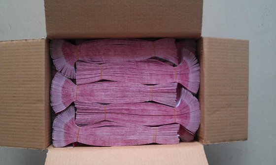 Pulseras impresas color púrpura de TYVEK, pulseras plásticas de encargo para el club