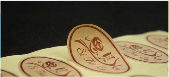 Kraft Paper Printed Adhesive Labels Eco-friendly Customized For Natural Environment