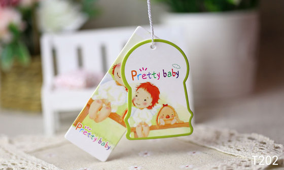 Colorful Printed Custom Hang Tags For Baby Garments / Shose / Toys
