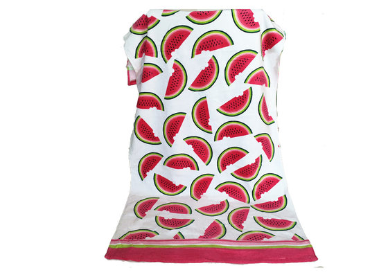 Watermelon Fruit Stripe Printed Beach Towels With Different Cool Feel