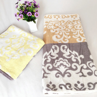 Rectangular Royal Velvet Cotton Bath Towels Reversible Solid Dyed Dobby
