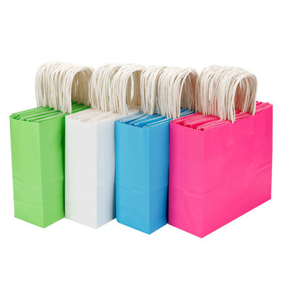 Customized white craft paper logo printing shoes packaging paper bag supplier