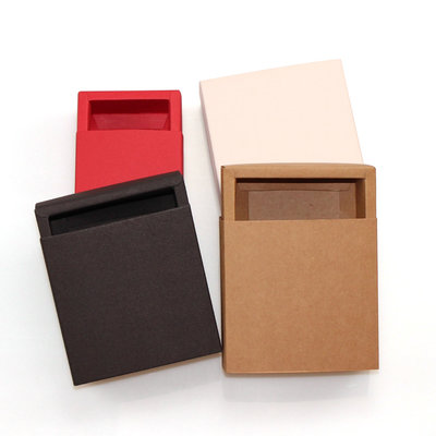 Craft paper die cut custom soap bar packaging box with window supplier