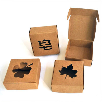 Plain brown paper box small gift box for travel soap packaging supplier