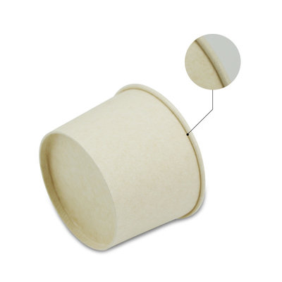 Disposable biodegradable 270ml sugarcane pulp PLA bagasse paper soup bowl containers supplier