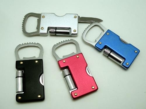 Knife with Bottle Opener & Torch