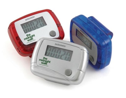 Translucent pedometer with belt clip