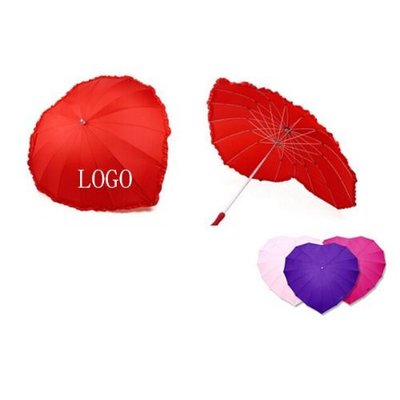 heart shaped promotional umbrella