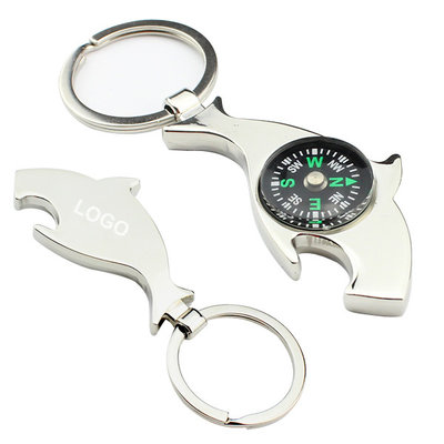 bottle opener keychain with compass