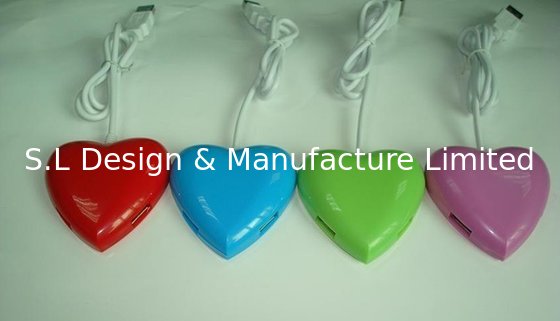 red heart shaped USB Hub supplier