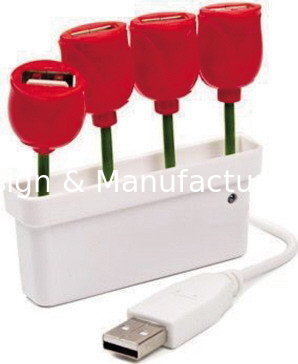 rose flower shaped USB Hub supplier