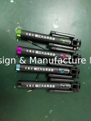 custom logo printed Selfie stick with bluetooth remote control shutter button universal monopod selfie stick supplier