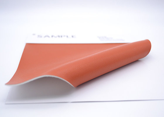 Good Safety Eco Friendly PU Leather , Red Faux Leather Fabric 137CM Width