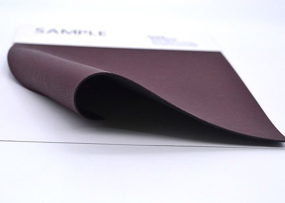 No Toxicity Water Based PU Leather Wear Resisting With Imitate Velveteen Backing