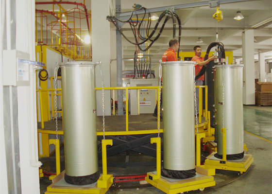 Automatic Turntable for Solar Energy Insulation PU Insulation Material Machine/ Foam injection machine supplier