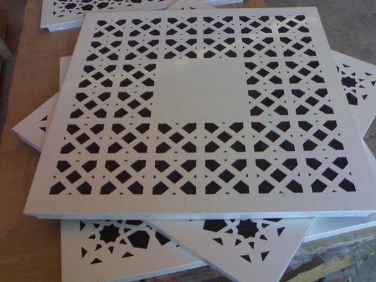 Stylish Engraved Outside Wall Cladding Panels 3mm / 4mm Aluminium Sheet With PVDF Coating