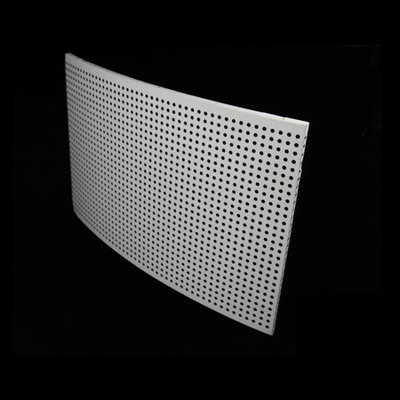 White Fireproof Punching / Perforated Aluminum Panels For Building Decoration